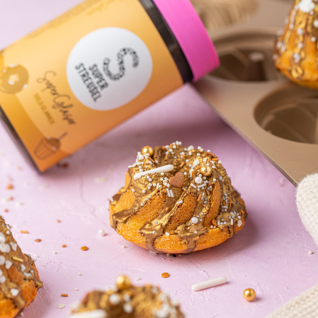 SuperGlaze Gold Glimmer 175g | Super Streusel | Glazuur voor taarten en ...
